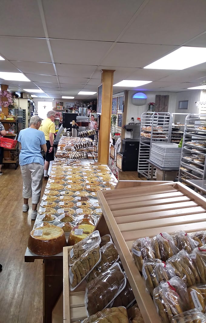 Where decisions get difficult and willpower goes to die. Customers contemplate life's most important question: "How many pies can I reasonably fit in my car?"