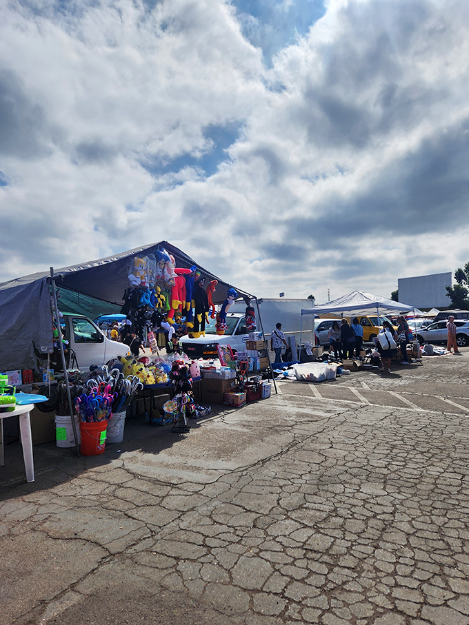 The hustle and bustle of weekend treasure hunting, where every corner holds potential for amazing discoveries.