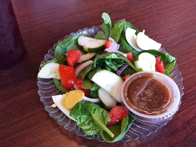 This isn't just a side salad&mdash;it's nature's palette of greens, reds, and whites that somehow tastes even better than it looks.