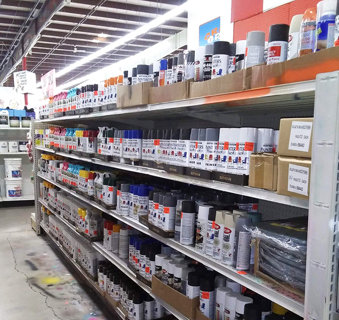 A rainbow of spray paint possibilities awaits DIY enthusiasts. Transform anything from tired furniture to craft projects with a simple psssssst!