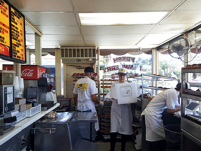 The unsung heroes of dawn, crafting edible joy while most of us sleep. Their white uniforms hide the evidence of their delicious crimes.