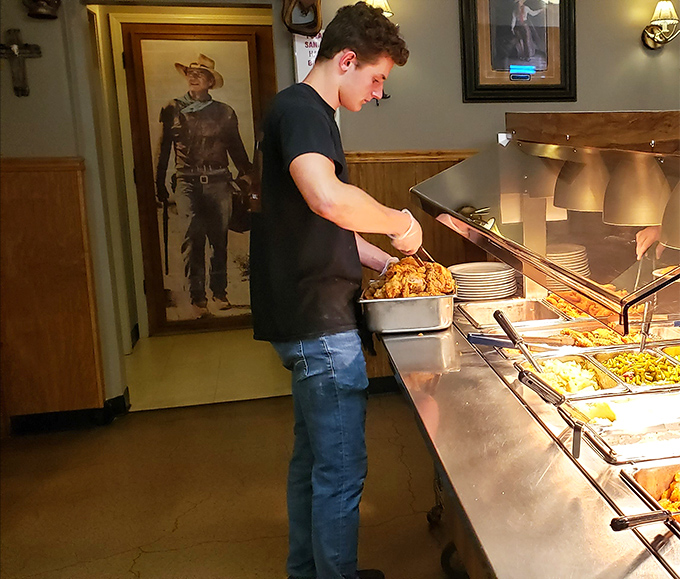 Dedicated staff keeps the buffet fresh and full, ensuring every guest leaves completely satisfied.