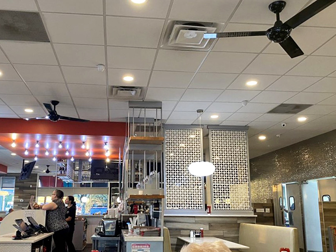 Where the magic happens: the heart of Metro Cafe Diner, where orders fly and plates of comfort food emerge.