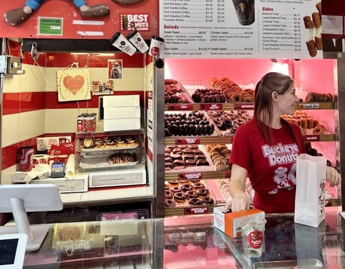 The staff works with the practiced efficiency of people who've mastered the choreography of feeding hungry Ohioans around the clock.