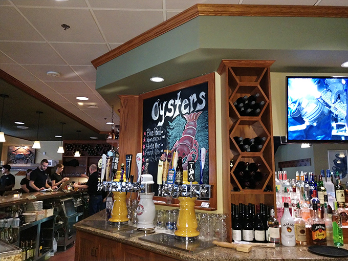 The oyster bar at Youell's&mdash;where seafood dreams come true and the chalkboard menu changes with the tides and seasons.