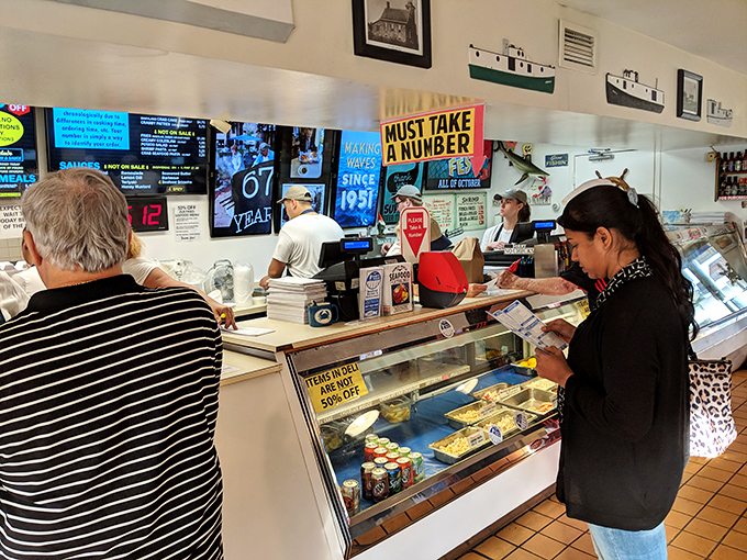 The staff orchestrates the seafood symphony with practiced precision, turning "take a number" into the prelude to something extraordinary.