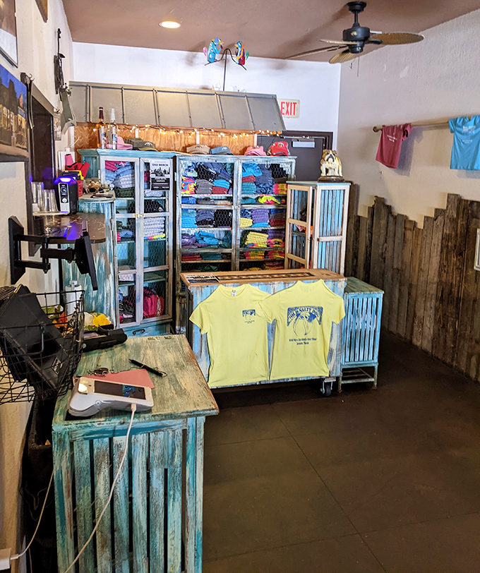 The gift shop corner&mdash;because sometimes you need a t-shirt to prove you discovered this place before your friends did.