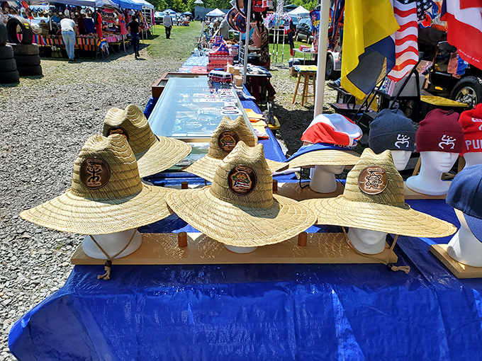 Sun protection or fashion statement? These straw hats offer both, with a side of firefighter pride and summer adventure.