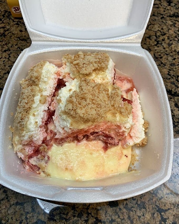 This isn't just dessert, it's a strawberry dream state&mdash;layers of sweet, tart, and creamy that make you question why you ever waste calories elsewhere.