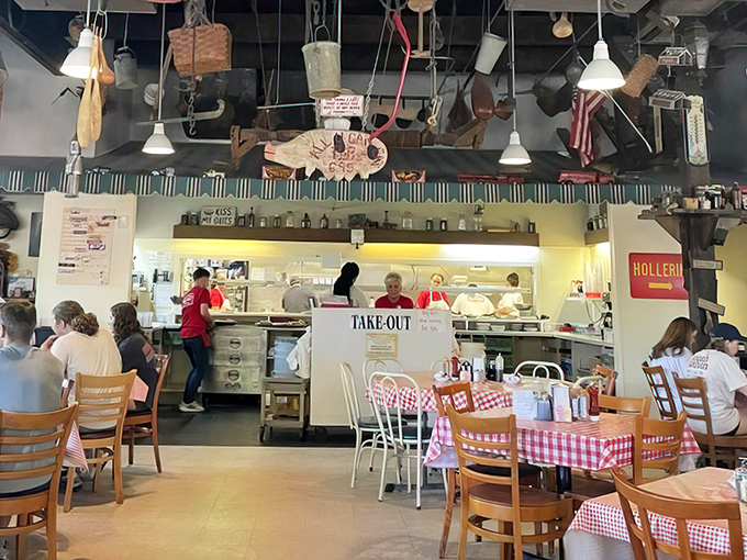 The bustling take-out counter proves that even if you can't stay, you shouldn't leave Raleigh without a taste of Big Ed's legendary Southern cooking.