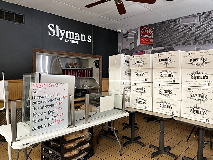 Stacked boxes ready for delivery prove that sometimes the best things in life don't need to be eaten in-house to be life-changing.