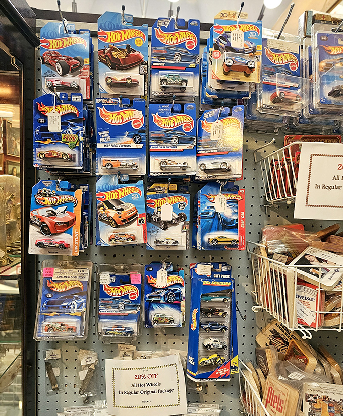 Hot Wheels heaven for grown-ups who never quite outgrew their childhood obsessions. These tiny cars carry big memories in their die-cast frames.