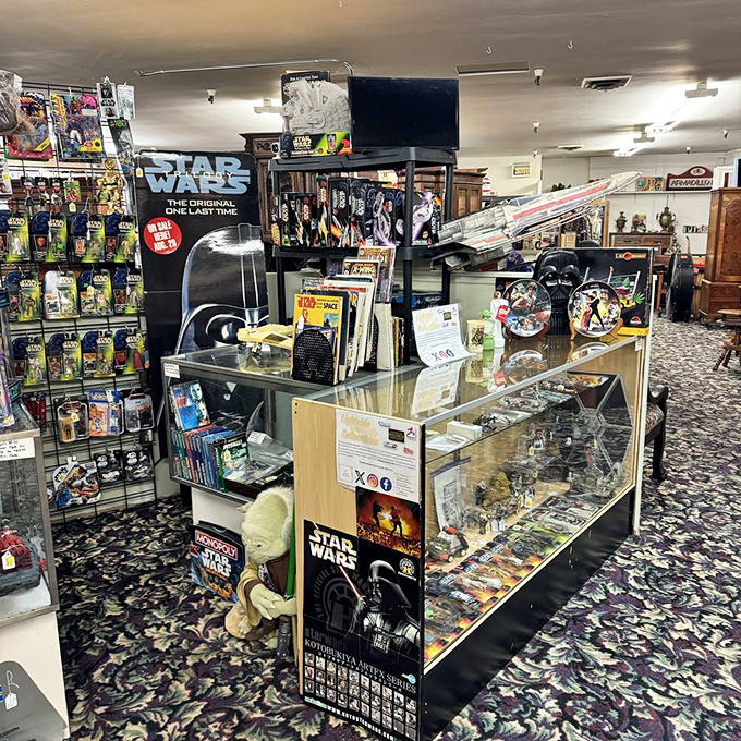 A galaxy of Star Wars collectibles not so far away &ndash; where grown men suddenly remember what it was like to be eight years old.