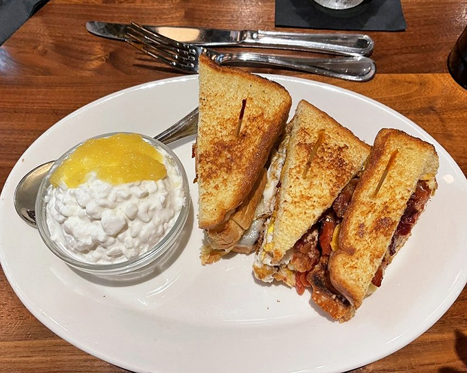 This sandwich doesn't just stack ingredients&mdash;it builds flavor architecture that would make Frank Lloyd Wright put down his blueprints and pick up a fork.