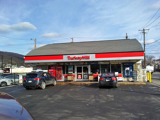 The humble convenience store &ndash; Turkey Hill stands ready for midnight snack emergencies and early morning coffee runs. Small-town infrastructure at its finest.
