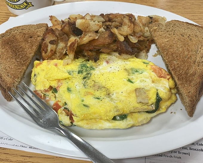 This vegetable omelet isn't just healthy-ish breakfast&mdash;it's how you lie to yourself about balancing out yesterday's pizza choices.