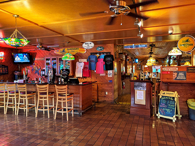 The gift shop and entrance area welcome you with nautical charm, promising treasures both edible and collectible under one roof.