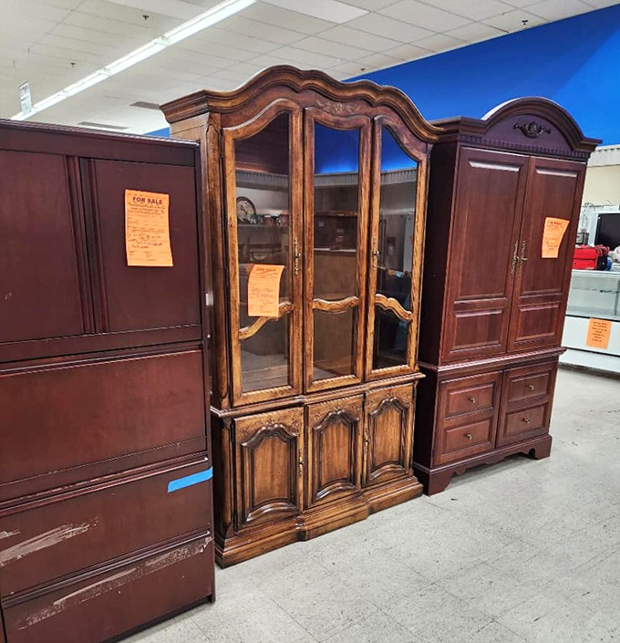 Furniture with character and curves you just don't see anymore. These aren't cabinets—they're time machines to when craftsmanship mattered.