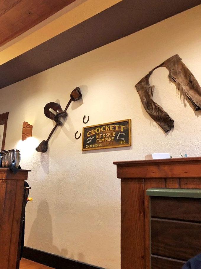 Western heritage adorns the walls with bits of Americana that remind you this place takes its Texas inspiration seriously.