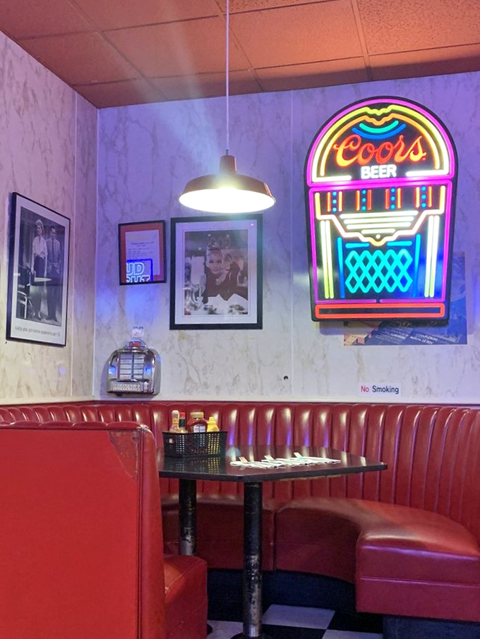 The neon glow of vintage signs isn't just decoration&mdash;it's a beacon calling you home to a simpler time when calories weren't counted.