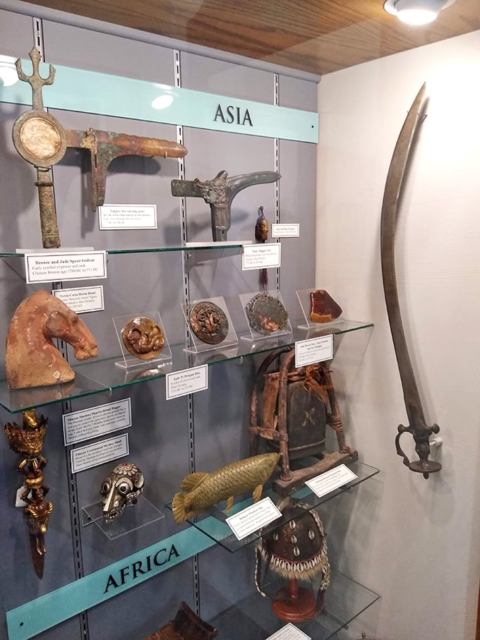 The Asia and Africa sections reveal that impressive weaponry wasn't exclusive to Europe &ndash; beautiful craftsmanship knows no continental boundaries.