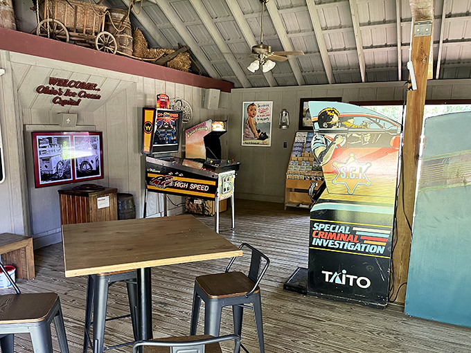 Vintage arcade games offer a different kind of sugar rush. Challenge your kids to Pac-Man while explaining what "high scores" meant before social media.