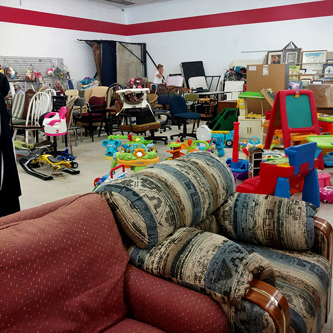 Furniture purgatory or decorator's dream? These chairs and couches wait patiently for their second act in someone's first apartment.
