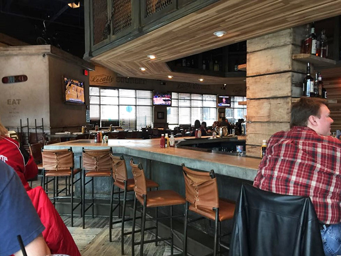 The bar isn't just where drinks are made&mdash;it's command central for liquid happiness, with taps standing ready like soldiers awaiting orders.