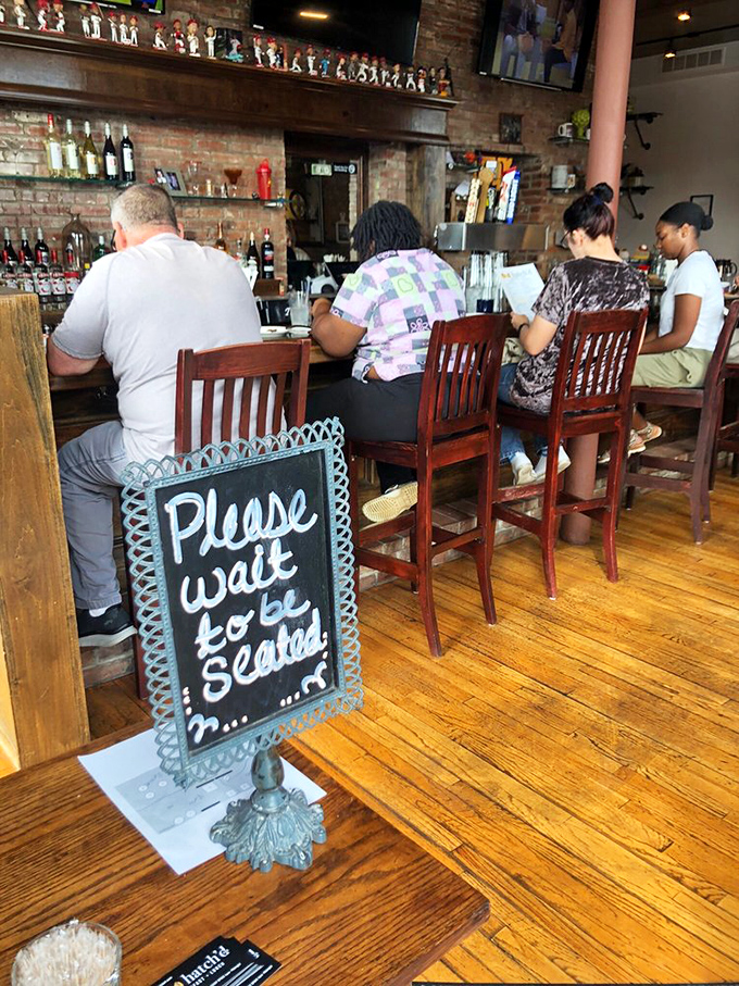 The bar seating &ndash; where solo diners become breakfast philosophers and the "please wait to be seated" sign is the most optimistic literature in St. Louis.