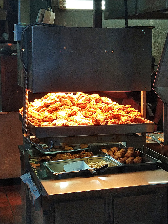 This isn't just a batch of fried chicken&mdash;it's edible gold, each piece a testament to the art of perfect frying and seasoning.