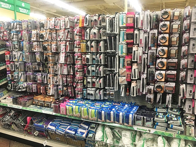 Beauty products arranged with the precision of a high-end department store, but without the hovering salespeople or sticker shock.