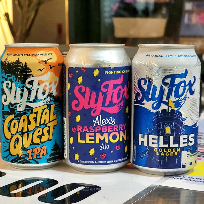 Local brews standing at attention, ready to wash down all that beefy goodness with style.