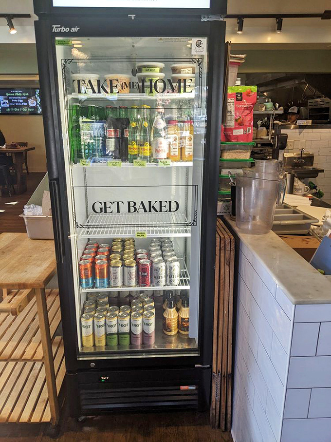 "Take Me Home, Get Baked"—a refrigerator door message that perfectly captures the spirit of good food and good times.