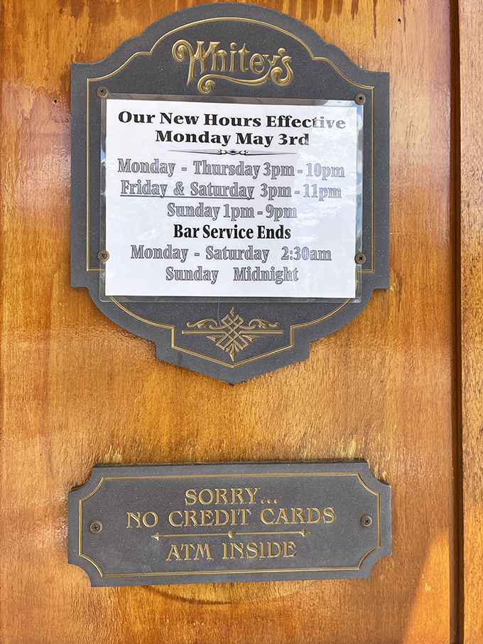 The hours sign doesn't just tell you when they're open&mdash;it reveals when happiness is being served in Richfield.