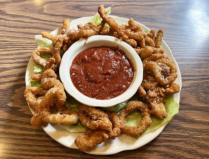 Crispy calamari that shatters with each bite&mdash;the perfect shareable appetizer that disappears faster than you'd expect.
