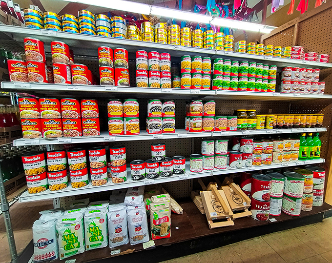 The canned goods section isn't just practical&mdash;it's a passport to authentic Mexican cooking. These humble tins contain the secret weapons of abuelitas everywhere.