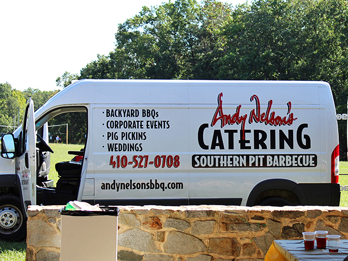 The catering van isn't just a vehicle &ndash; it's a mobile smoke embassy bringing diplomatic relations of deliciousness to events all over Maryland.