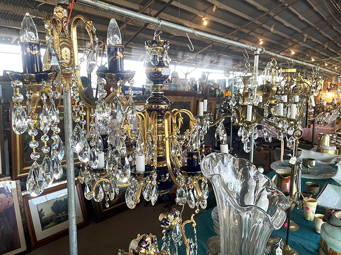 Crystal chandeliers catch the light and imagination equally. One of these could turn your dining room into a scene from "The Crown."