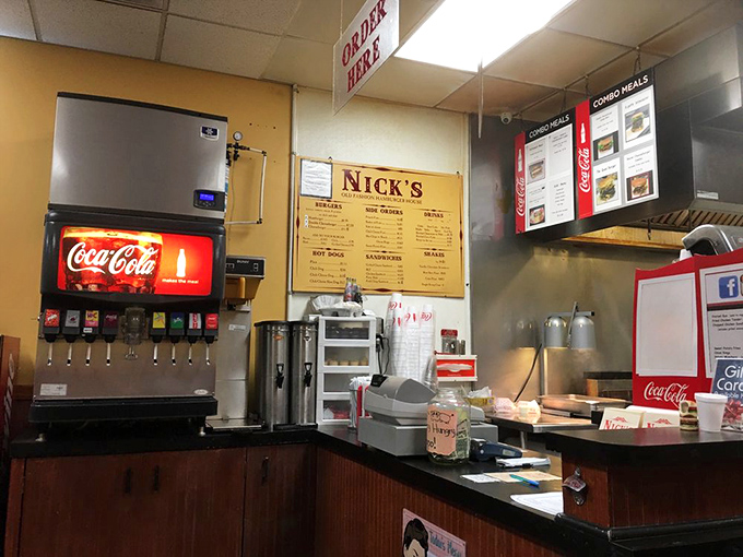 The command center where orders become edible happiness, complete with all the Coca-Cola your heart desires.