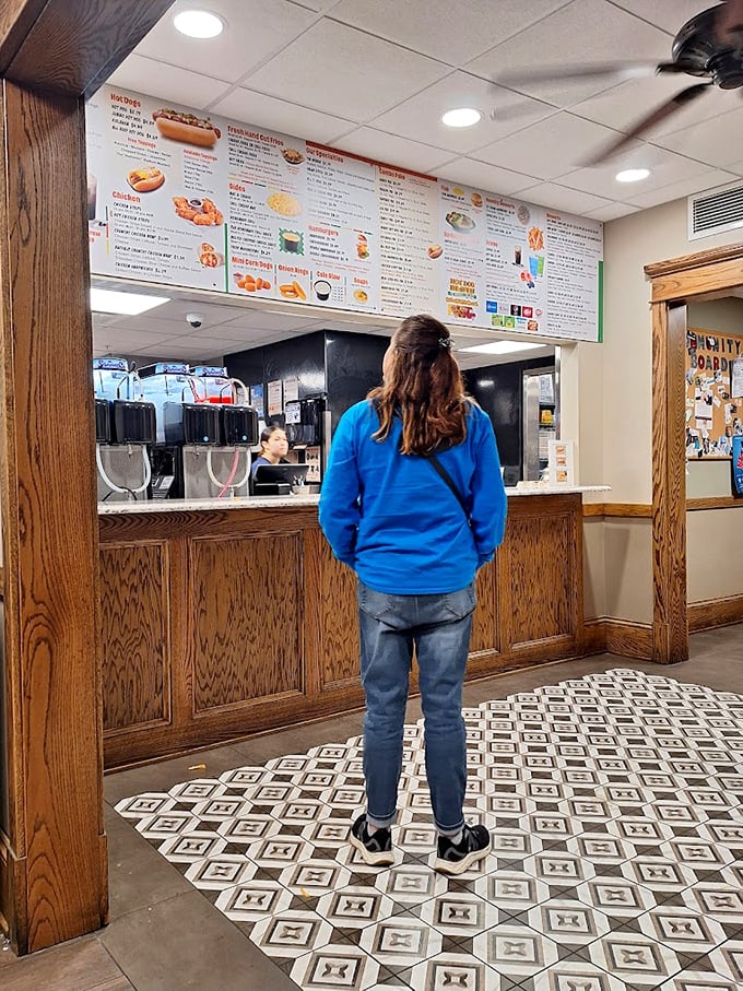 The ordering experience is refreshingly old-school&mdash;step up to the counter, place your order, and prepare for hot dog nirvana without any fancy apps or buzzers.