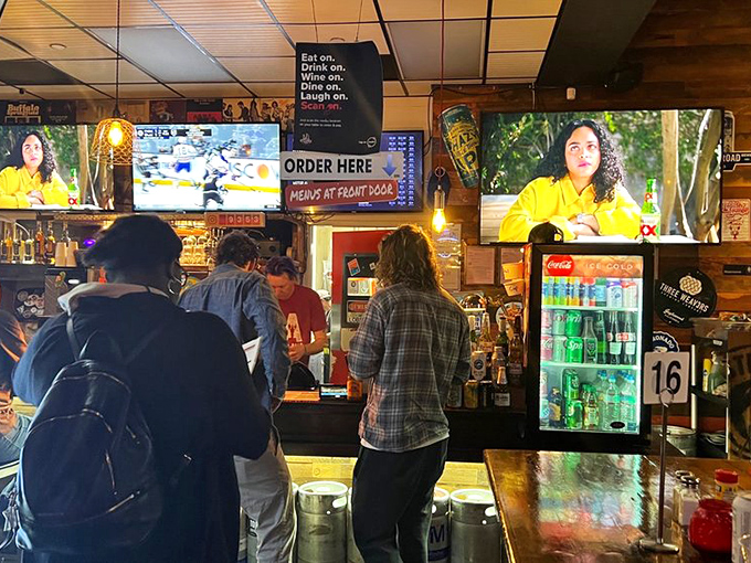 The universal language of waiting for good food: a line of patient customers who know that some things are worth standing for.