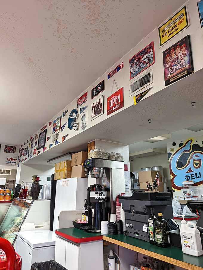Where Philly sports loyalty decorates the walls and sandwich loyalty fills the air. Every pennant represents a team&mdash;and a regular customer's order.