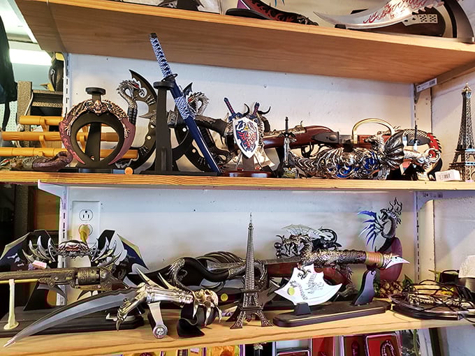 Medieval meets fantasy in this collection of replica swords and decorative weapons. Perfect for the knight-at-heart or aspiring Game of Thrones extra.