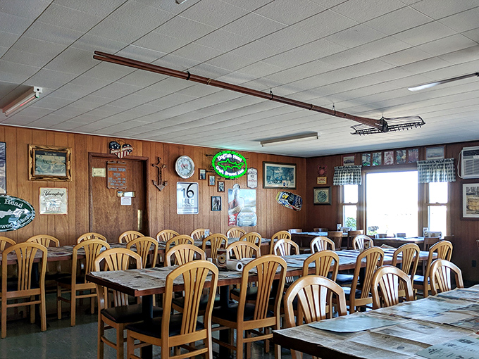 Every wall tells a story here, from vintage photographs to local memorabilia that celebrates Delaware's rich maritime heritage.
