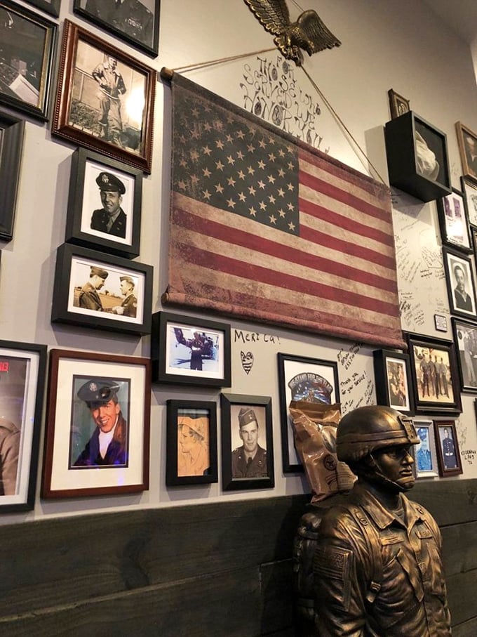 A wall honoring veterans speaks to the heart of the community. This isn't just decoration; it's a reflection of values.