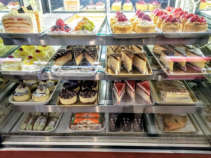 The dessert case &ndash; where willpower goes to die and "I'll just have a bite" becomes the lie you tell yourself.