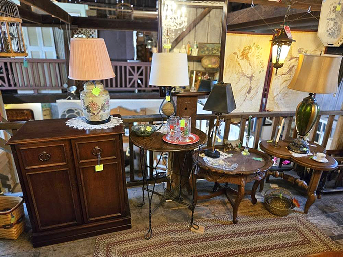 Lamp heaven for the indecisive decorator&mdash;from ornate bases to simple silhouettes, these vintage lights are ready to brighten corners and conversations alike.