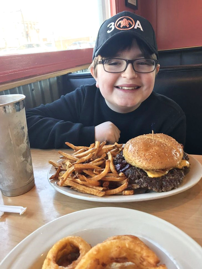 Happiness is a burger bigger than your face and fries crispy enough to be heard three tables away. This is childhood joy that follows us into adulthood.