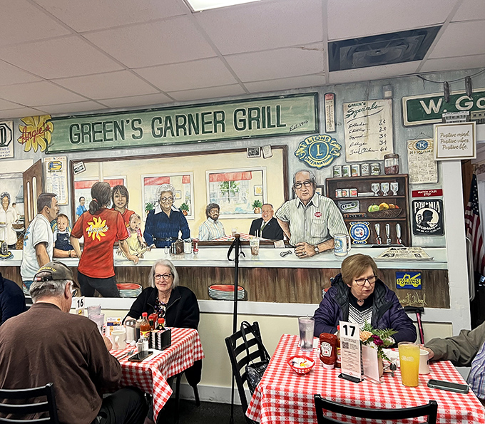 The mural on the wall tells the story&mdash;this isn't just a restaurant; it's a community gathering place where breakfast and belonging go hand in hand.