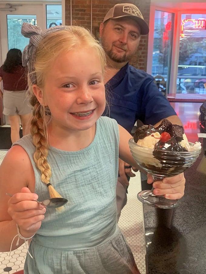 The joy of ice cream knows no age limit&mdash;that expression of pure delight is exactly why places like this continue to thrive.